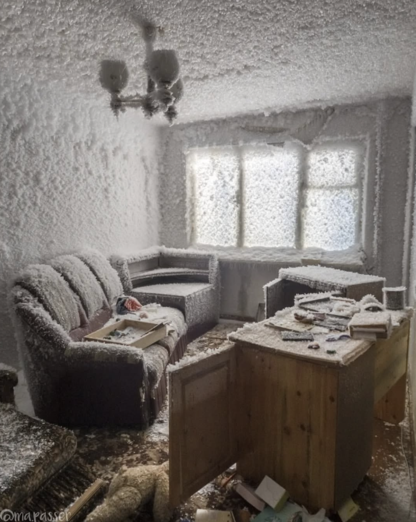 Maria Passer: edificios de la era soviética disfrazados de nieve